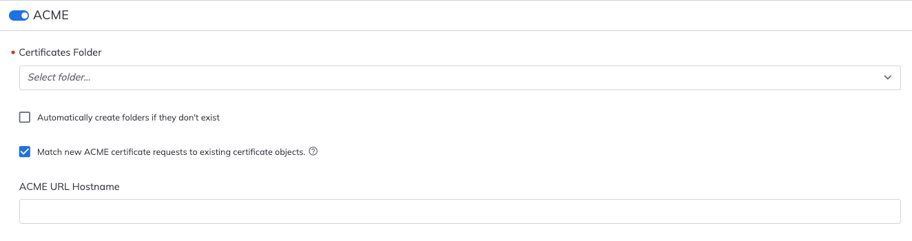 Enabling and configuring ACME using TLS Protect