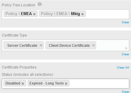 Finding SSH assets using filters