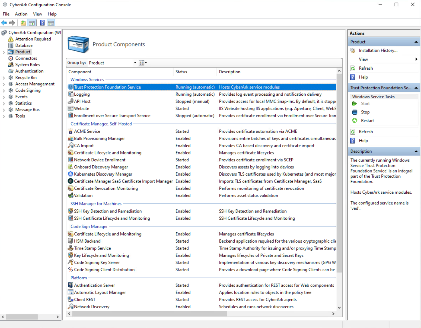 Product configuration